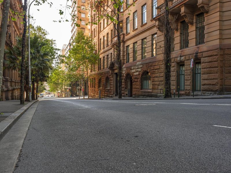 Cityscape with Brick Buildings and Open Space HDRi Maps and Backplates