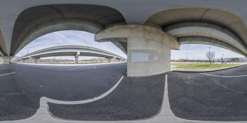 Cityscape with Concrete Bridges: A Showcase of Urban Design HDRi Maps ...