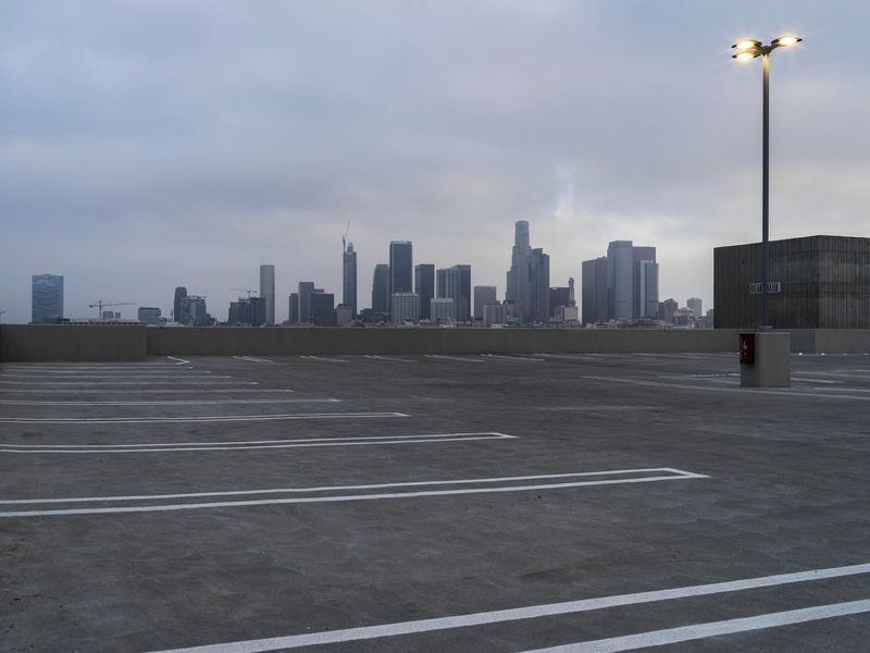 Cityscape with Empty Parking Lot HDRi Maps and Backplates