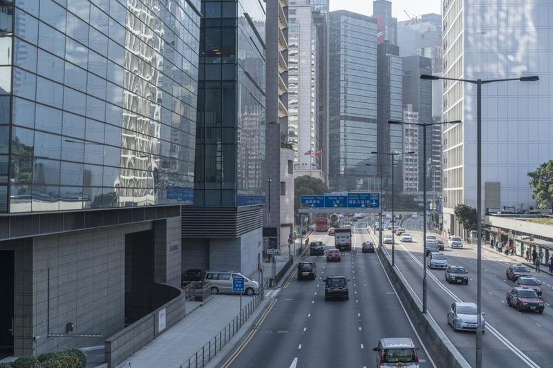 Cityscape of Hong Kong: High-rise Buildings Dominating the Skyline HDRi ...