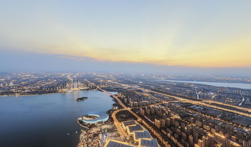 Cityscape in Jiangsu Zhuzhou, China HDRi Maps and Backplates