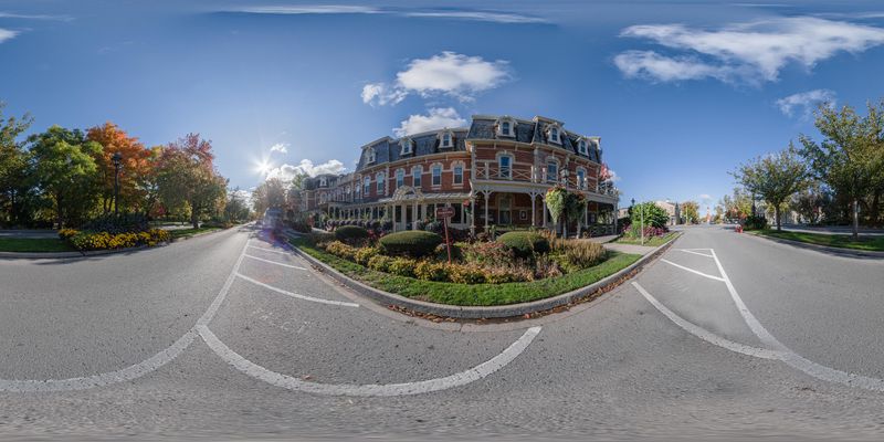 Classic Architecture: A Building in a Charming Suburban Scene HDRi Maps ...