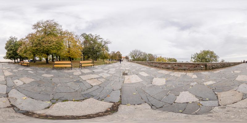 Classic Architecture Wall and Park Benches HDRi Maps and Backplates