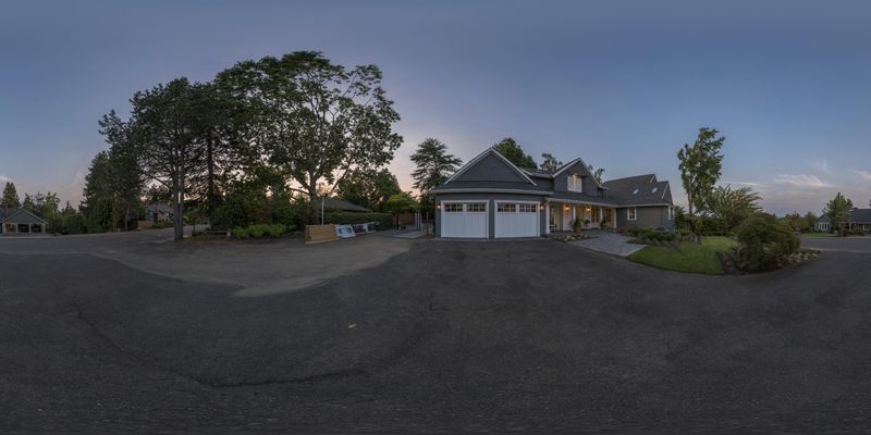 Classic Suburban House in the USA at Sunset HDRi Maps and Backplates