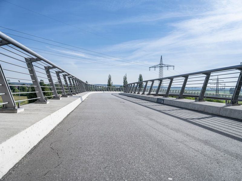 Clear Sky on the Bridge in Germany, Europe HDRi Maps and Backplates
