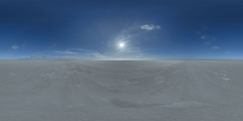Clear Sky Over Salt Lake HDRi Maps and Backplates