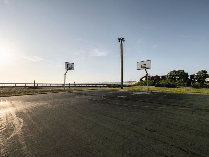 Coastal Asphalt Basketball Court in Portugal HDRi Maps and Backplates