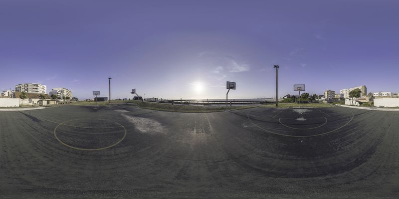 Coastal Basketball Court in Portugal HDRi Maps and Backplates