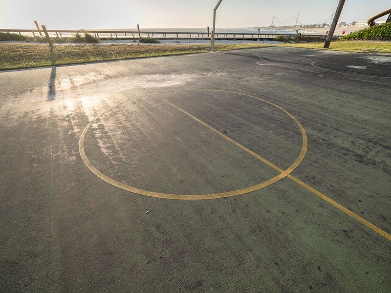 Coastal Basketball Court in Portugal's Open Space HDRi Maps and Backplates