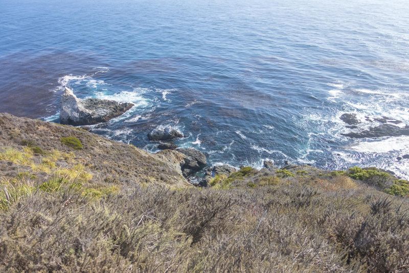 Coastal Headland: Grassy Terrain with Ocean View HDRi Maps and Backplates