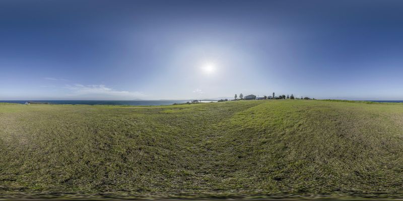 Coastal Landscape: Grassy Hill Overlooking the Ocean HDRi Maps and ...