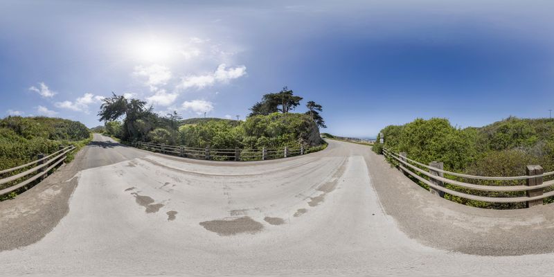 Coastal Landscape: An Ocean View in California HDRi Maps and Backplates