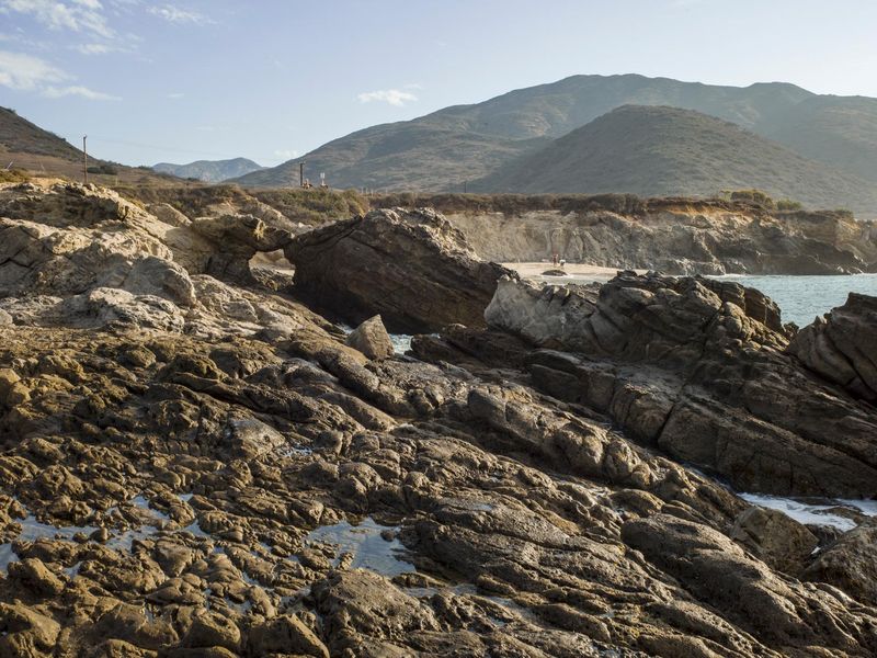 Coastal Landscape: A View of Rock Outcrop HDRi Maps and Backplates