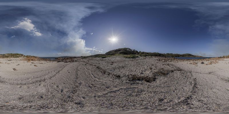 Coastal Landscape: Sand Dunes and the Ocean HDRi Maps and Backplates