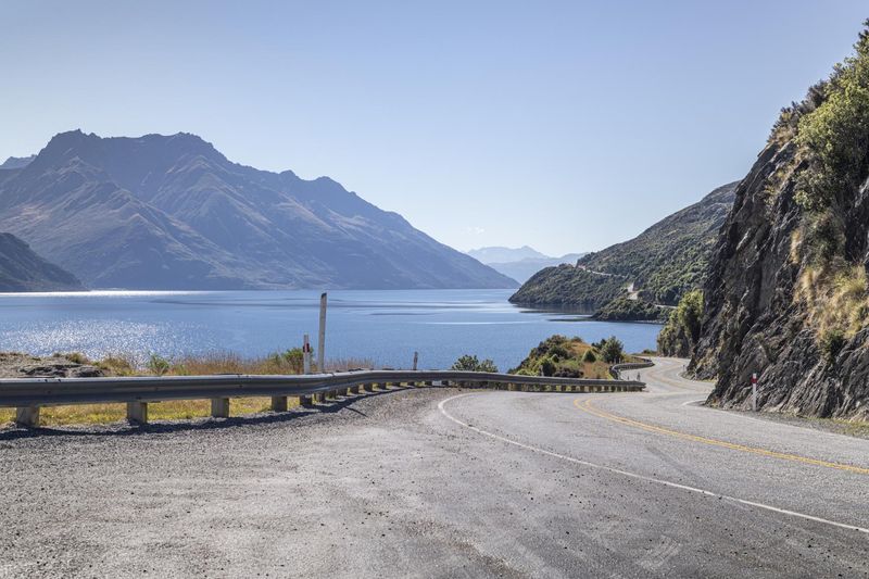 Coastal Road with Azure Waters - Scenic Landscape HDRi Maps and Backplates