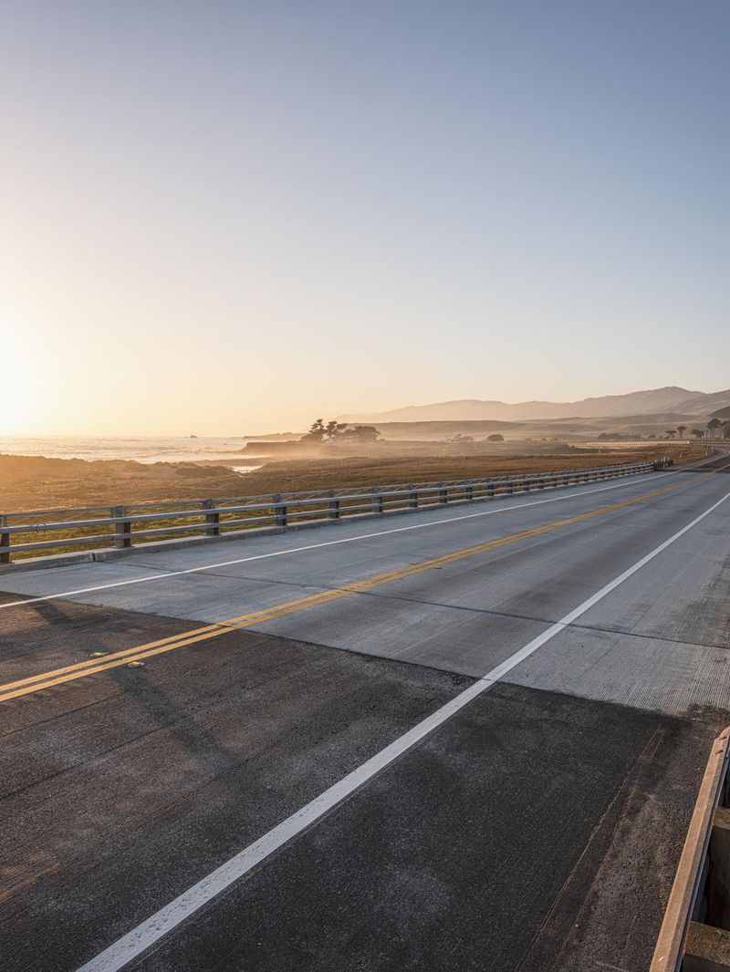 Coastal Road in California at Dawn with Mountain View HDRi Maps and ...