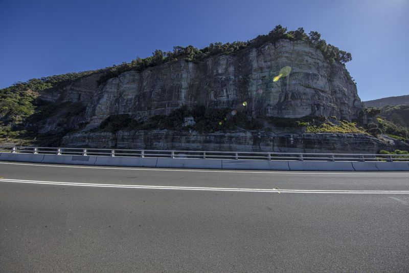 Coastal Road with Cliff Formations in Nature HDRi Maps and Backplates