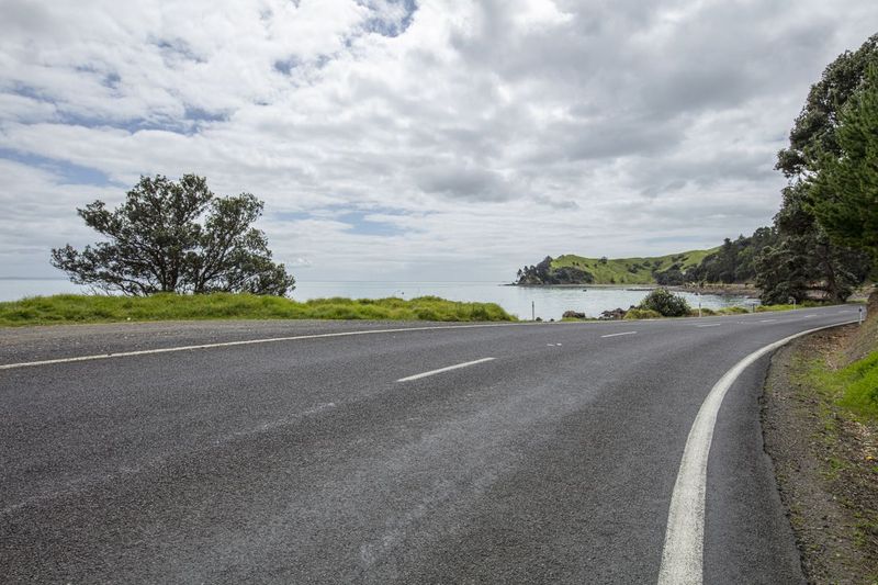 Coastal Road Landscape in Nature with Ocean View HDRi Maps and Backplates