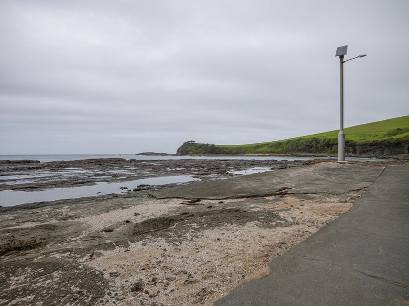 Coastal Road with Wet Surface and Gloomy Sky HDRi Maps and Backplates