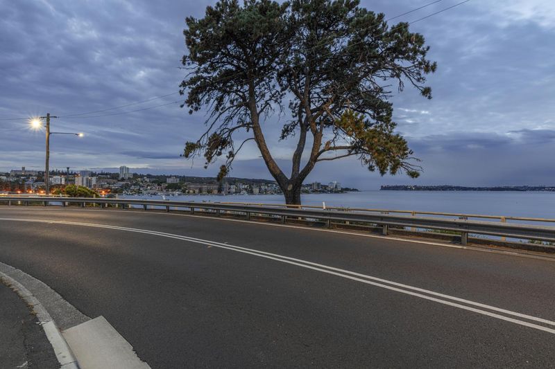 Coastal Roadway with Lone Tree, Water, and Cloudy Day HDRi Maps and ...