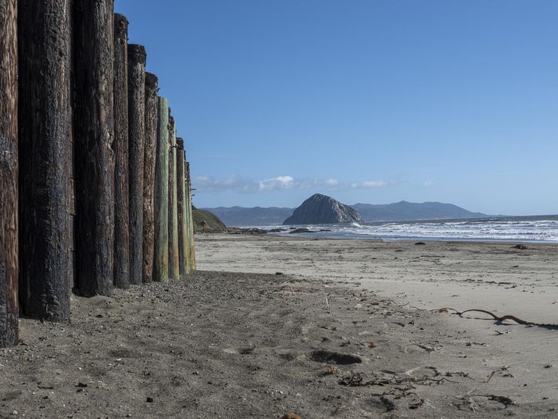 Coastal Wood Wall on Sandy Beach HDRi Maps and Backplates