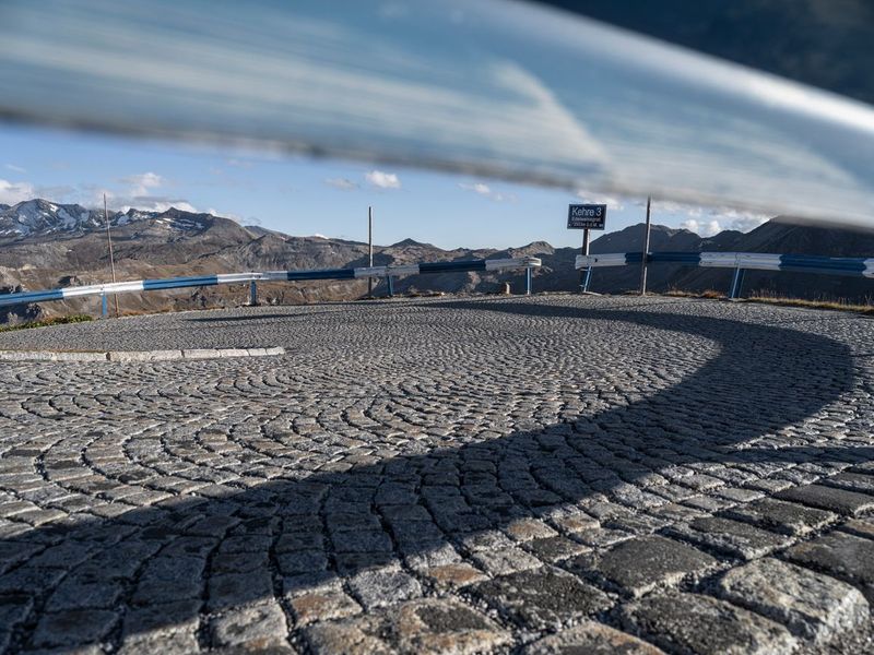 Curving Switchbacks on a Cobblestone Road HDRi Maps and Backplates