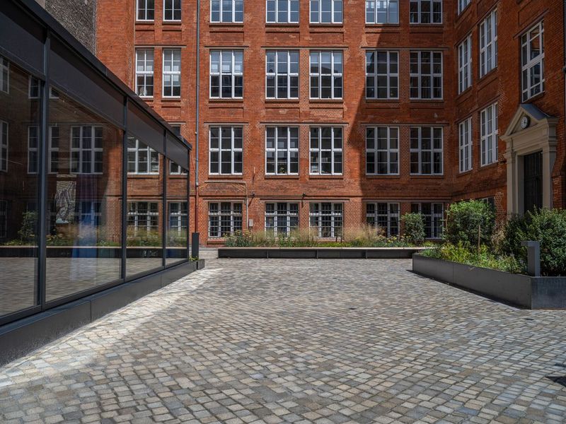 Cobblestone Courtyard in Urban Berlin