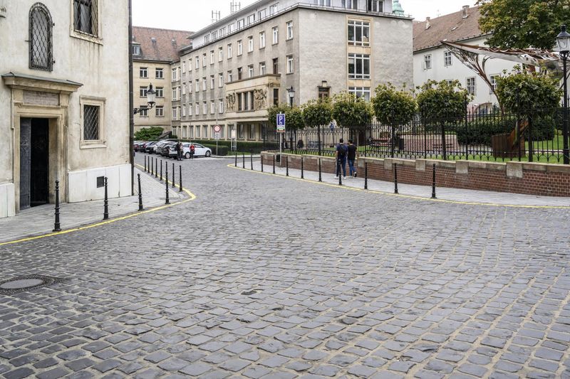 Cobblestone Road in Historic Neighborhood HDRi Maps and Backplates
