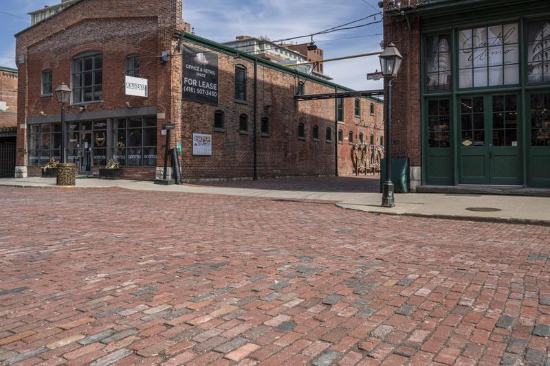 Cobblestone Road in Urban Neighbourhood of Toronto HDRi Maps and Backplates