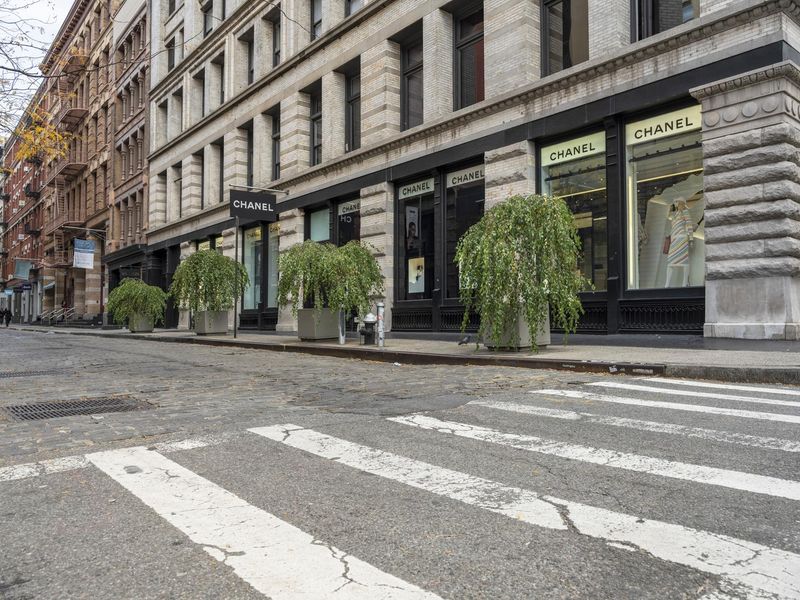 Cobblestone Street Intersection in New York City HDRi Maps and Backplates