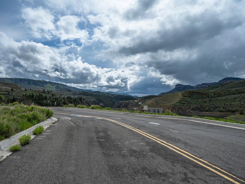 Colorado Asphalt Road and Beautiful Landscape HDRi Maps and Backplates