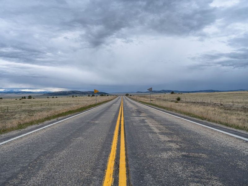 Colorado's Asphalt Road: Connecting with Nature Under Clear Skies HDRi ...