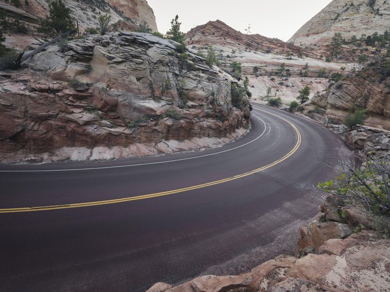 Colorado Dawn on Highway in Mountain Landscape HDRi Maps and Backplates
