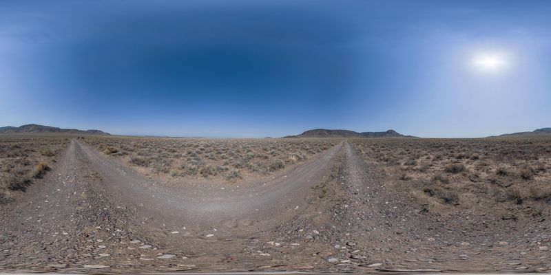 Colorado Desert Landscape: Dirt Paths Stretching - HDRi Maps and Backplates