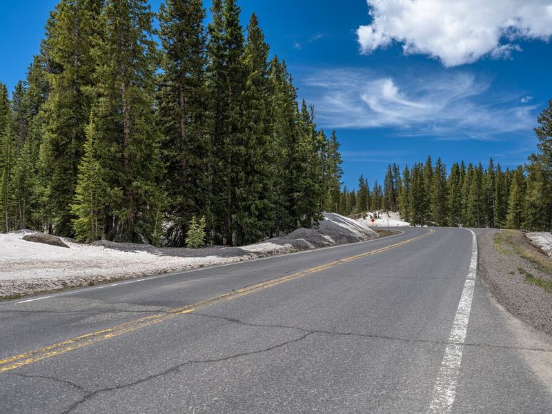 Colorado Landscape: Asphalt Road with Clouds HDRi Maps and Backplates