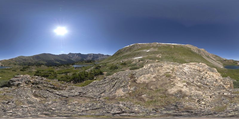 Colorado Landscape: Hill, Grass, and Trees HDRi Maps and Backplates