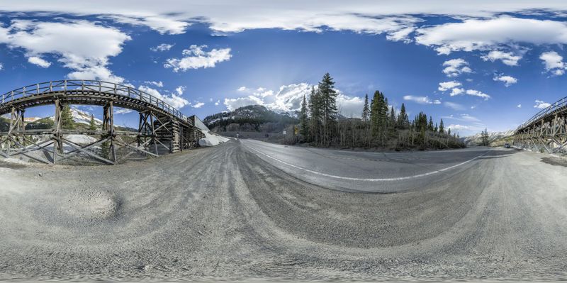 Colorado Landscape: Road to Scenic Mountain Views HDRi Maps and Backplates