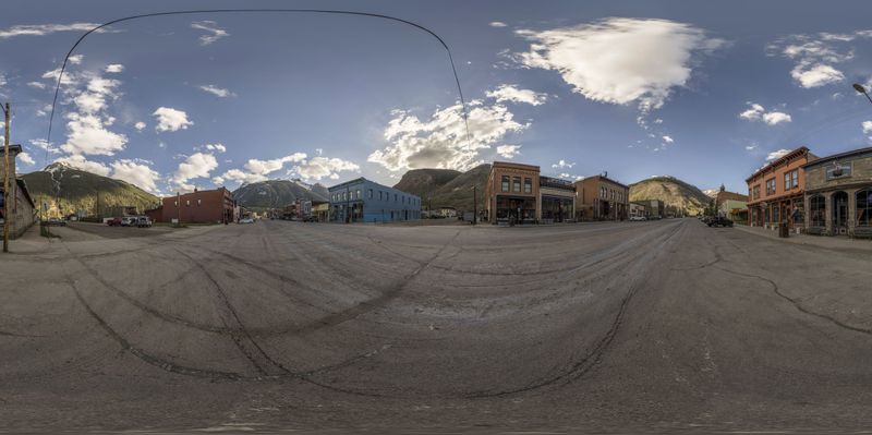Road Through the Village: Storefronts in Colorado HDRi Maps and Backplates