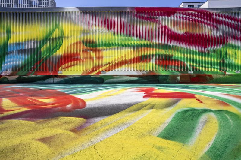 Colorful Mural Building in Berlin, Germany HDRi Maps and Backplates