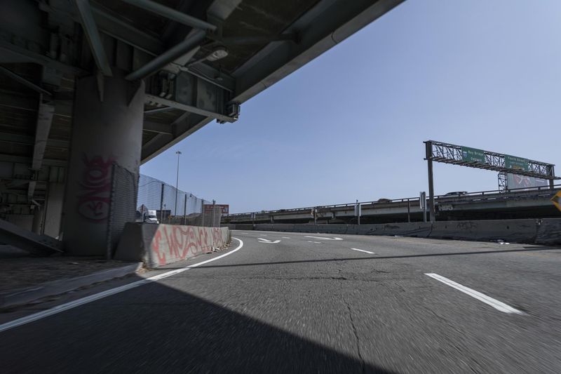 Concrete Bridge on Highway with Motion Blur HDRi Maps and Backplates