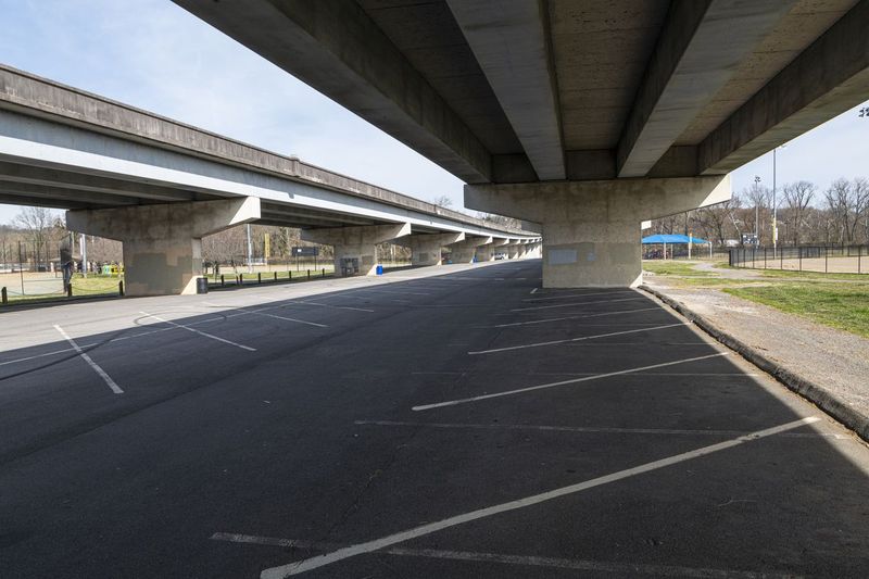 Concrete Bridge and Overpasses on a Road Near a Park HDRi Maps and ...