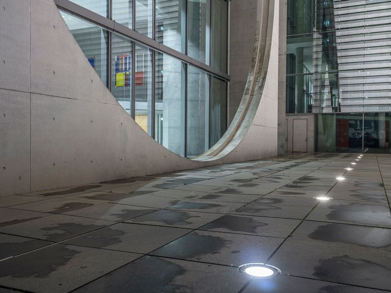 Concrete Road Under Artificial Light in Berlin HDRi Maps and Backplates