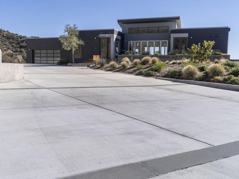 Concrete Road in the Desert Landscape: Under a Clear Sky HDRi Maps and ...