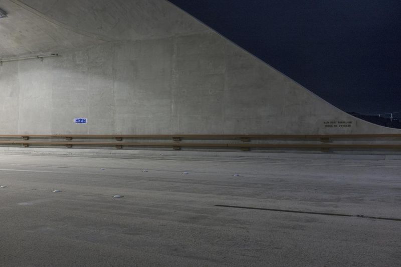 Concrete Street Illuminated by Street Lights HDRi Maps and Backplates