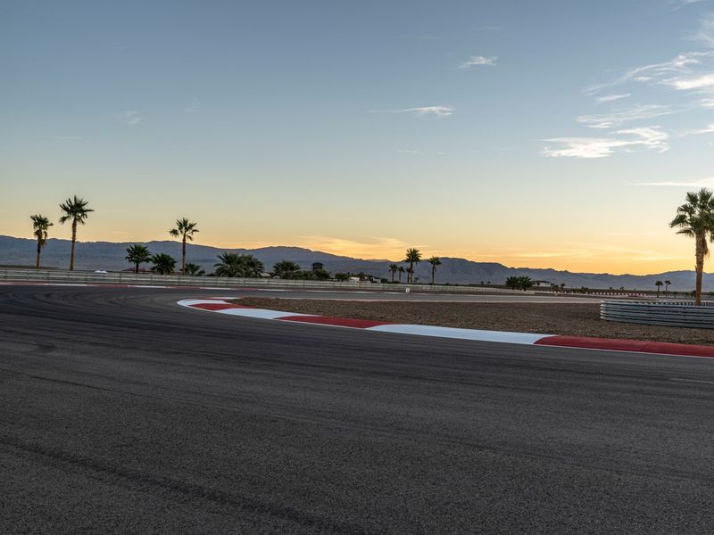 Curved Racing Track at Dawn in the USA HDRi Maps and Backplates