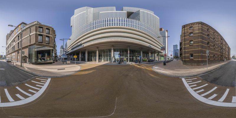 Curved Street Corner in Holland: A Captivating Cityscape HDRi Maps and ...