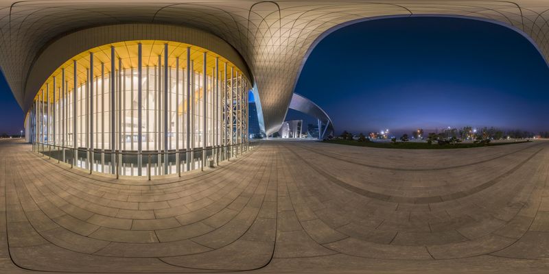 Modern Architecture in the City HDRi Maps and Backplates