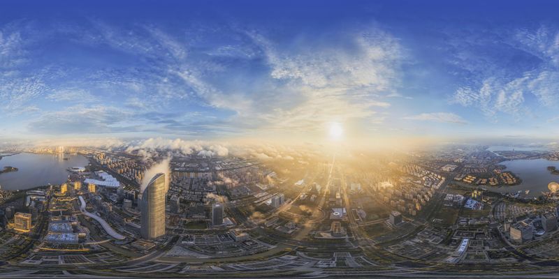 Aerial View of Modern Architecture in Jiangsu, China HDRi Maps and ...