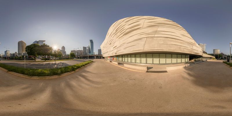 Dallas Cityscape: A Curved Building Stands Tall - HDRi Maps and Backplates
