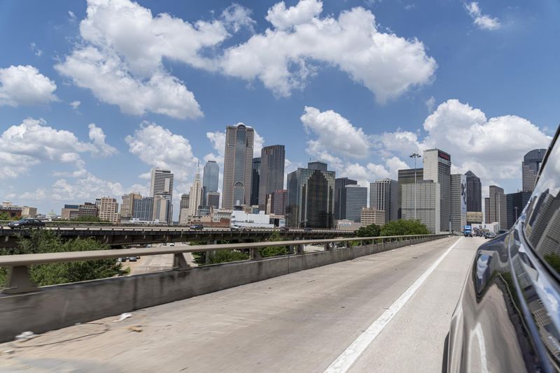 Dallas: A Daytime View of the City with Concrete Skyscrapers HDRi Maps ...